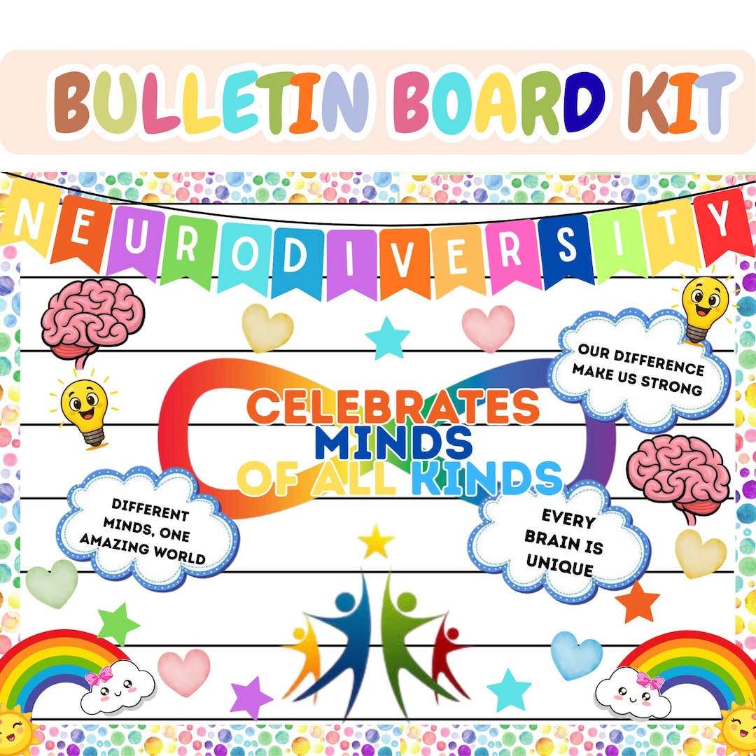 Autism Acceptance Bulletin Board Display Set, Celebrate Minds of All ...