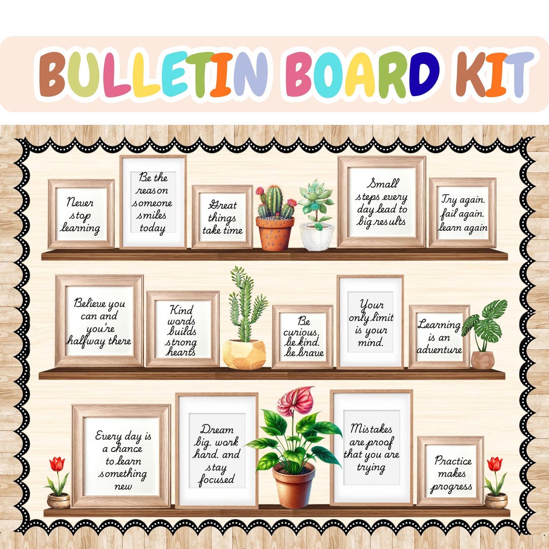 Motivational Quotes Bulletin Board Kit or Classroom Door, Add Your Own ...