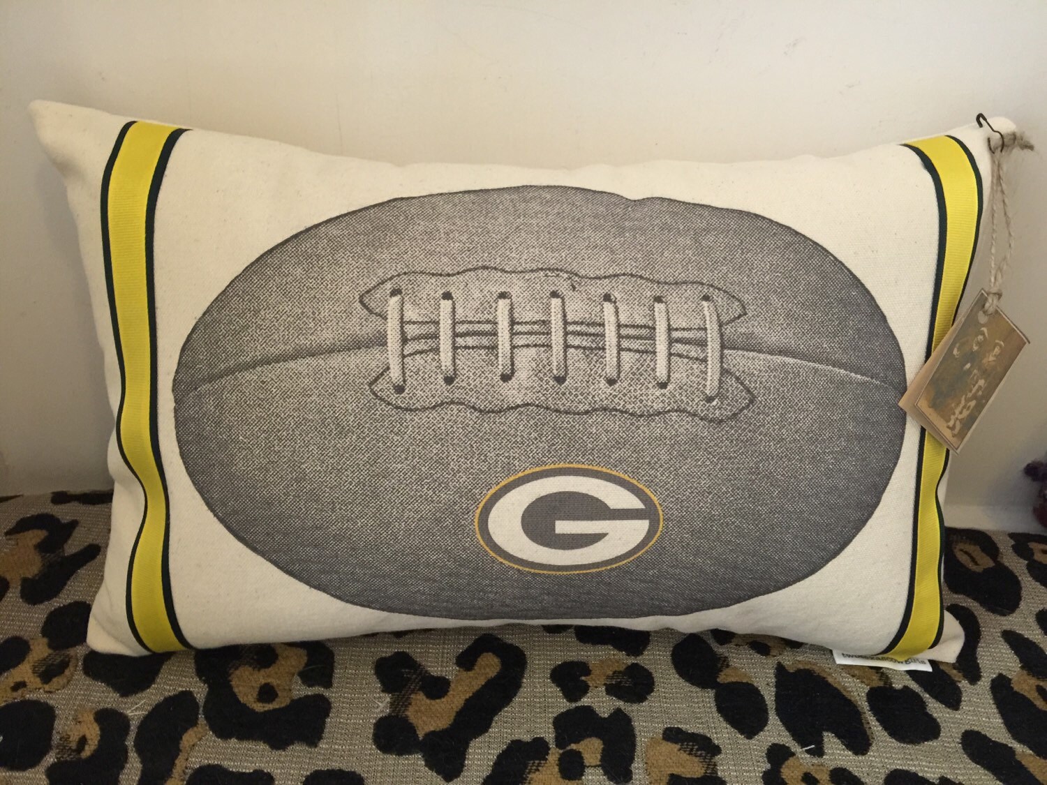 Vintage Football Pillow With Your Team Logo | Etsy