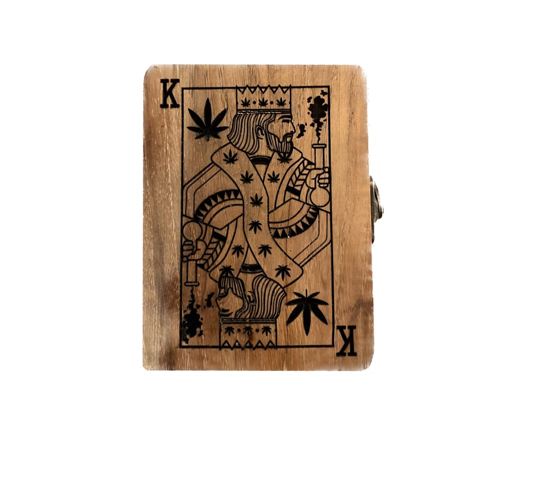Marijuana King/ Hardwood Playing Card Box - Etsy