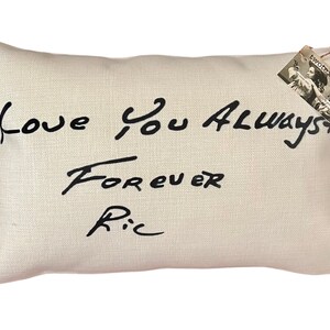 Personalized Pillow in Your Handwriting on Canvas | Decorative Throw ...