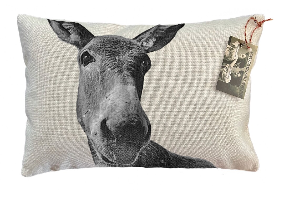 Donkey Pillow | Elmer | Decorative Throw Pillow | Complete With Insert ...