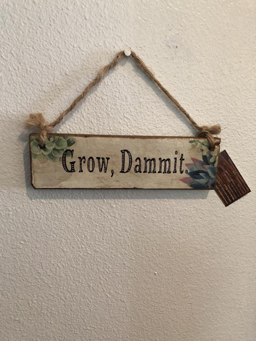 Grow Dammit With Succulents Pallet Wood Sign - Etsy