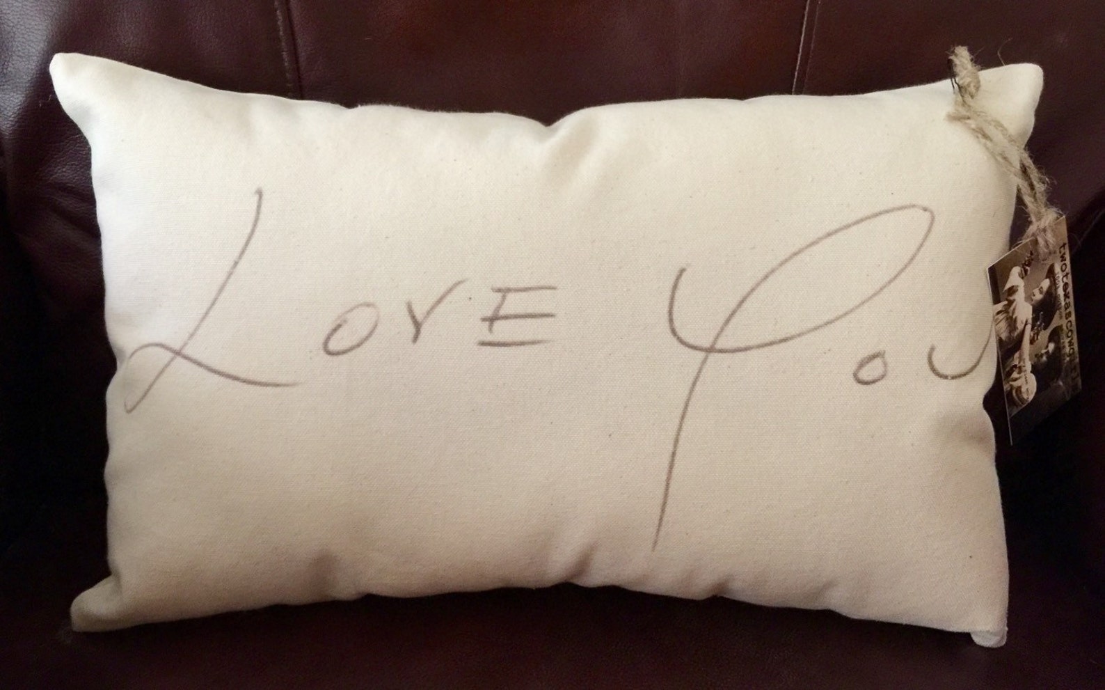 Personalized Pillow in Your Handwriting on Canvas - Etsy
