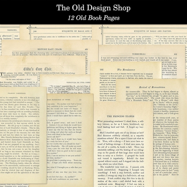 Old Book Pages - Etsy