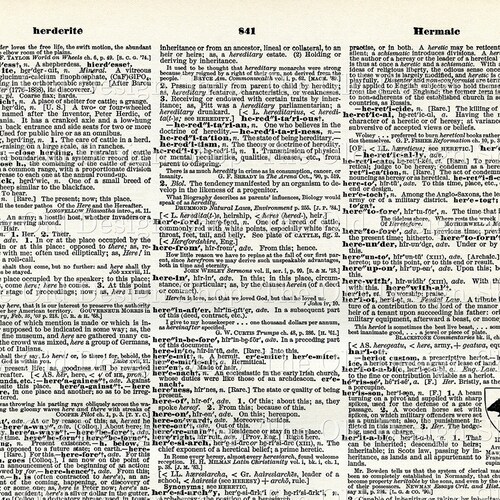 Printable Dictionary Page Definition for Herding Heredity - Etsy