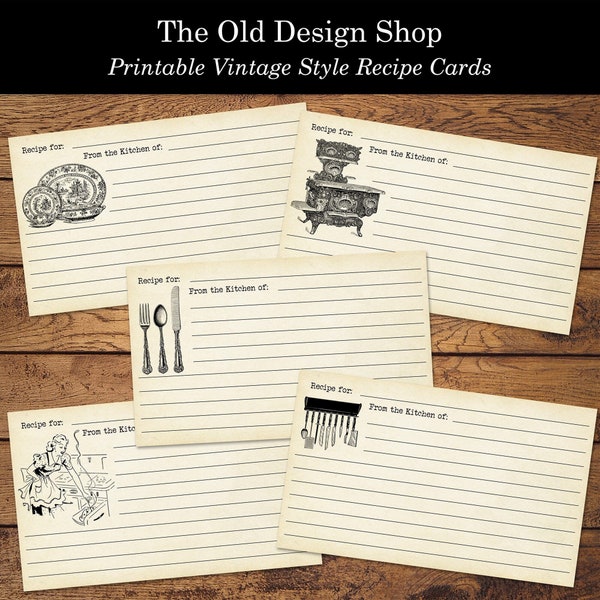 Old Recipe Cards - Etsy