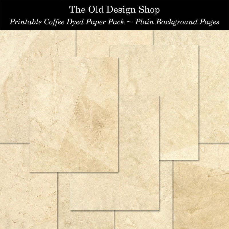 Stencil Tea Dyed Paper - Etsy UK