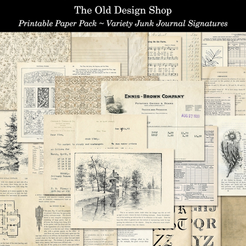 Junk Journal Signature Template - Etsy