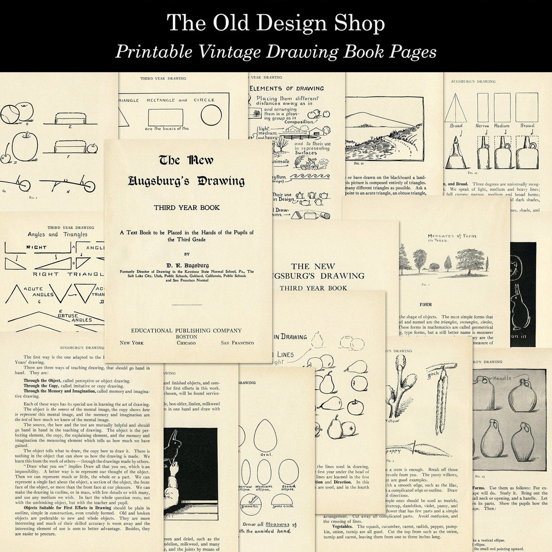 Old Book Pages Printable School Reader Vintage Graphics for Junk ...