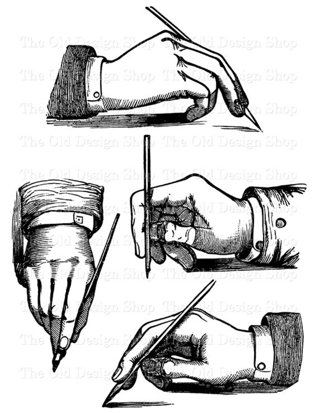 Hand Writing Clip Art Black And White