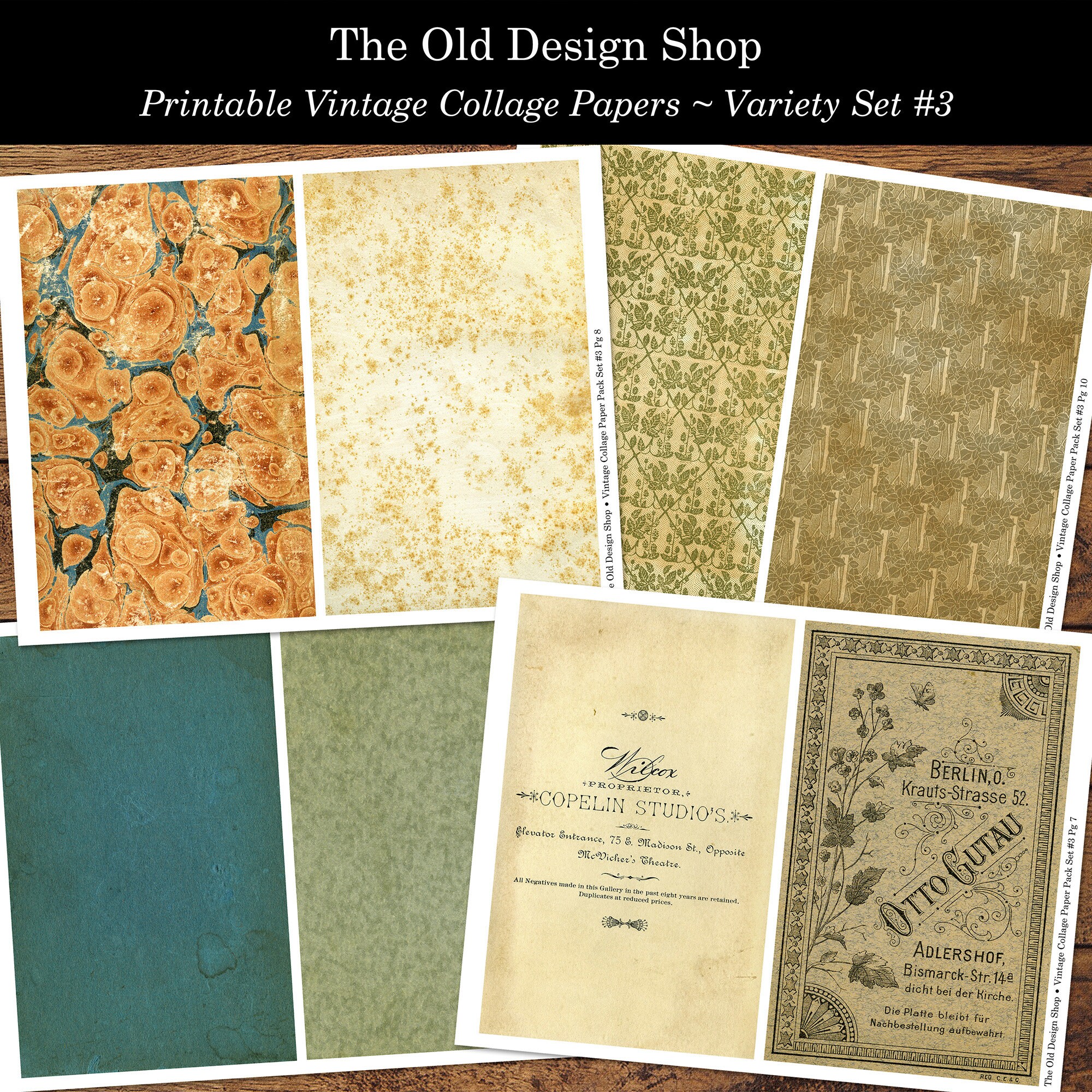 Printable Paper Pack Vintage Book Page Ephemera Background - Etsy