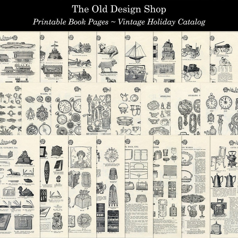 Vintage Christmas Holiday Catalog Printable Book Pages Digital - Etsy