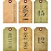 Shabby and Aged Number Tags Printable Vintage Style Digital Collage ...