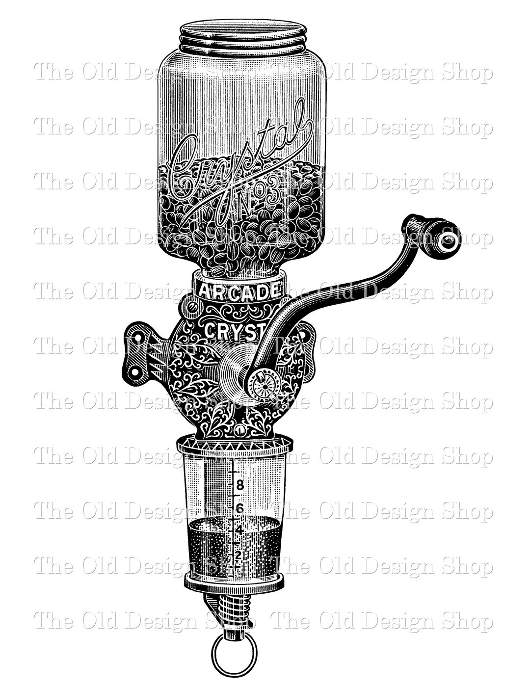 Coffee Grinder Clip Art Vintage Illustration Commercial Use - Etsy