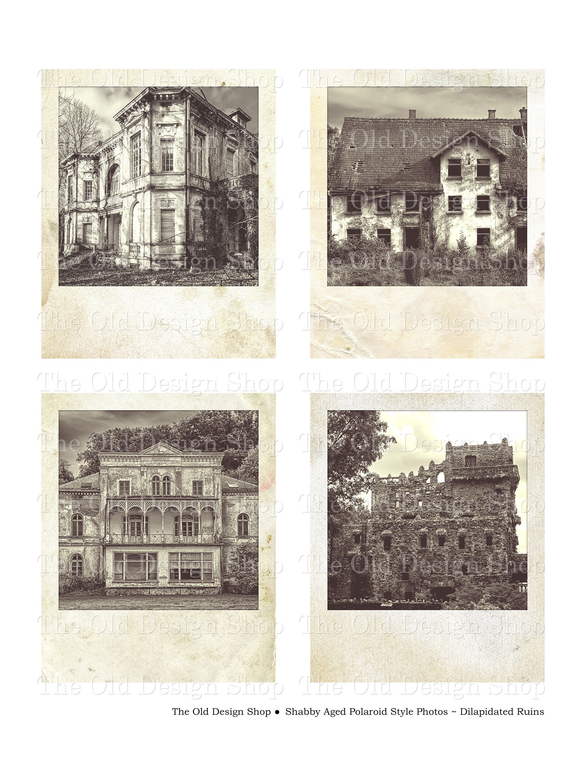 Printable Dilapidated Ruins Pictures Shabby Photos Aged Worn Vintage ...