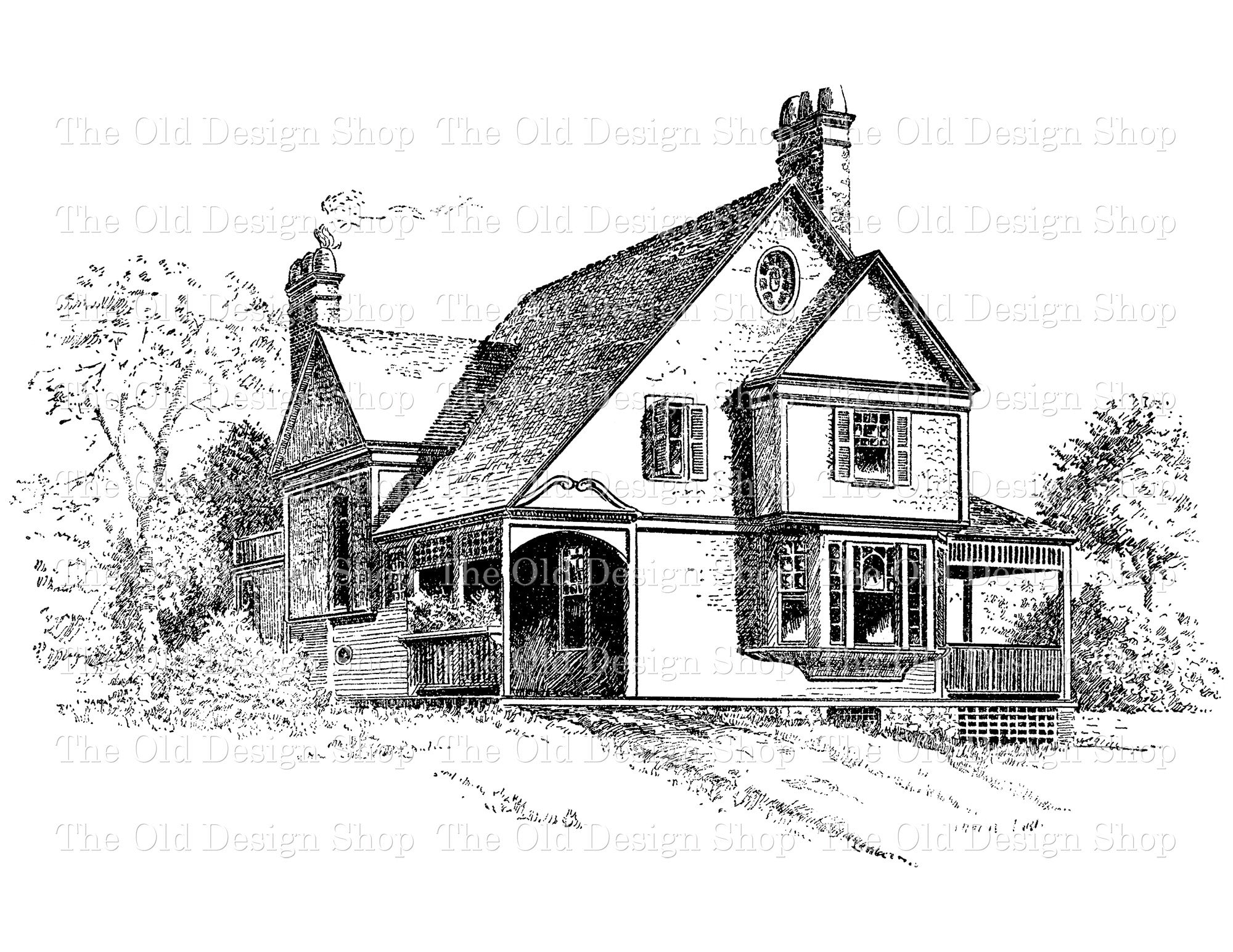Victorian House Outline Clip Art