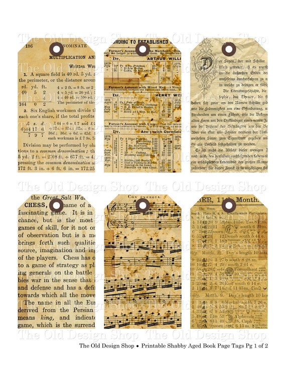 Printable Vintage Tags