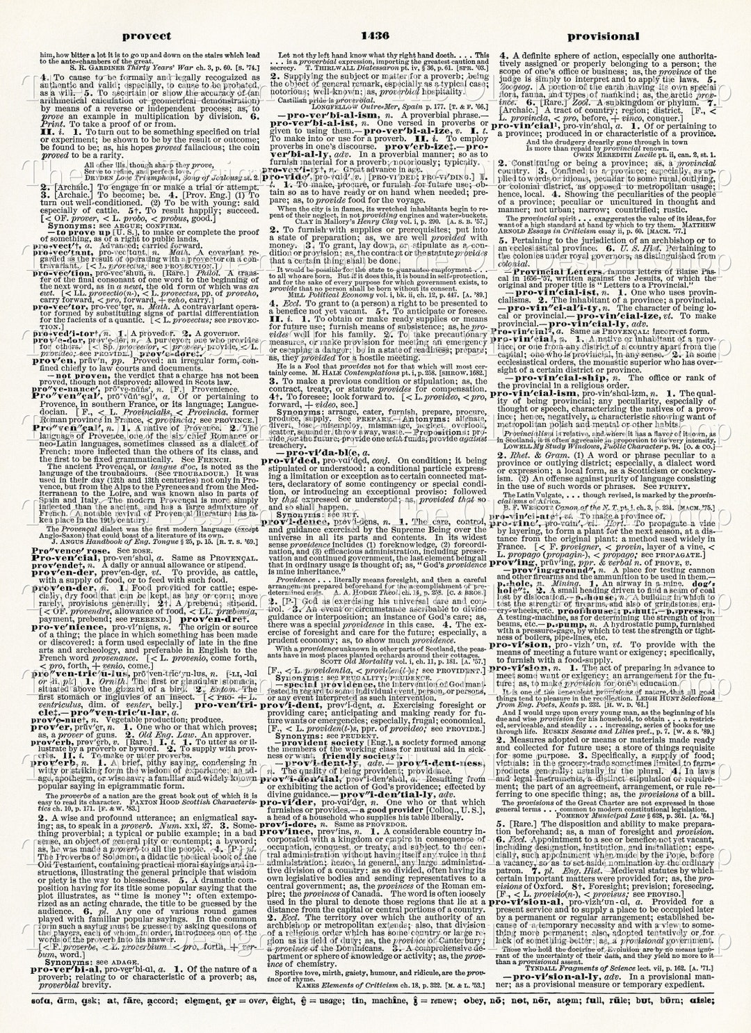 Printable Dictionary Old Book Page Definition for Proverb Proverbial ...