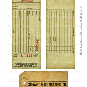 Shabby and Aged Tags Set 2 Printable Vintage Creamery Repair Railway ...