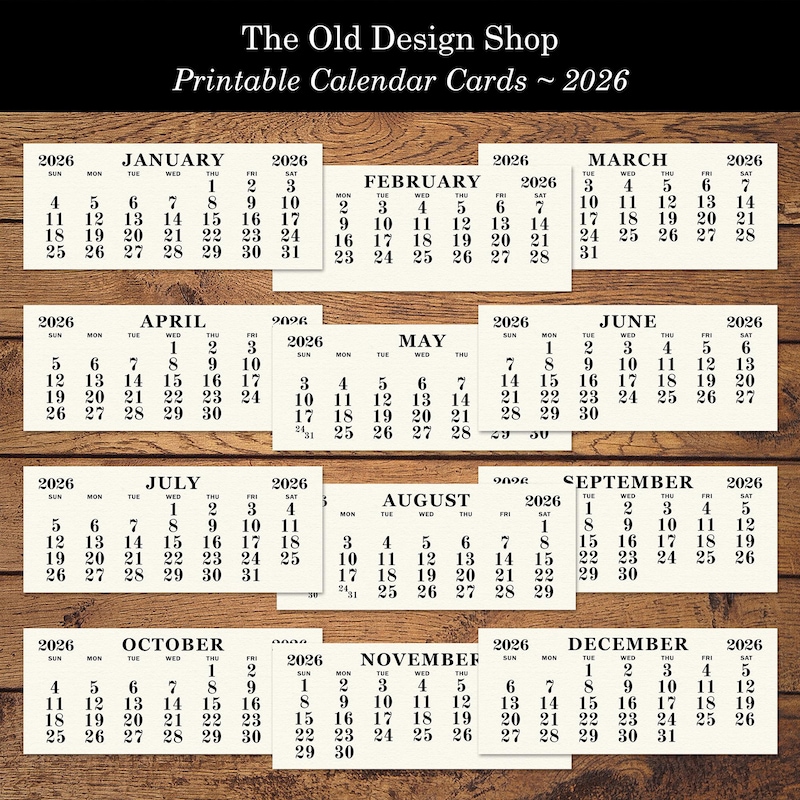 2026 Small Calendars - Etsy UK
