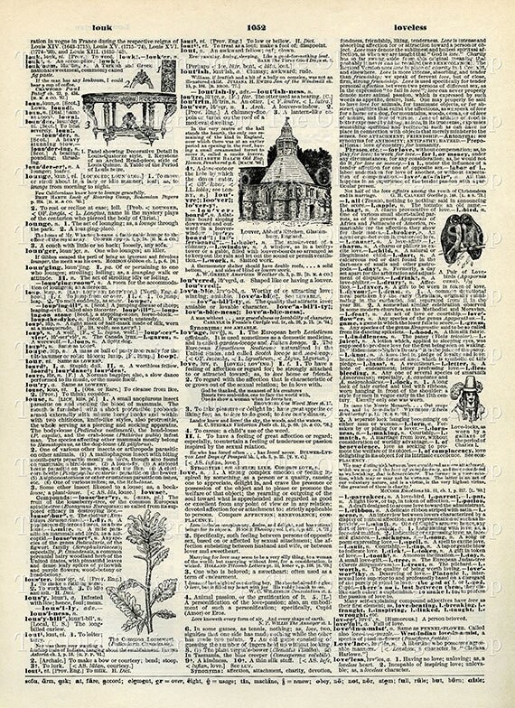 Vintage Dictionary Page Printable