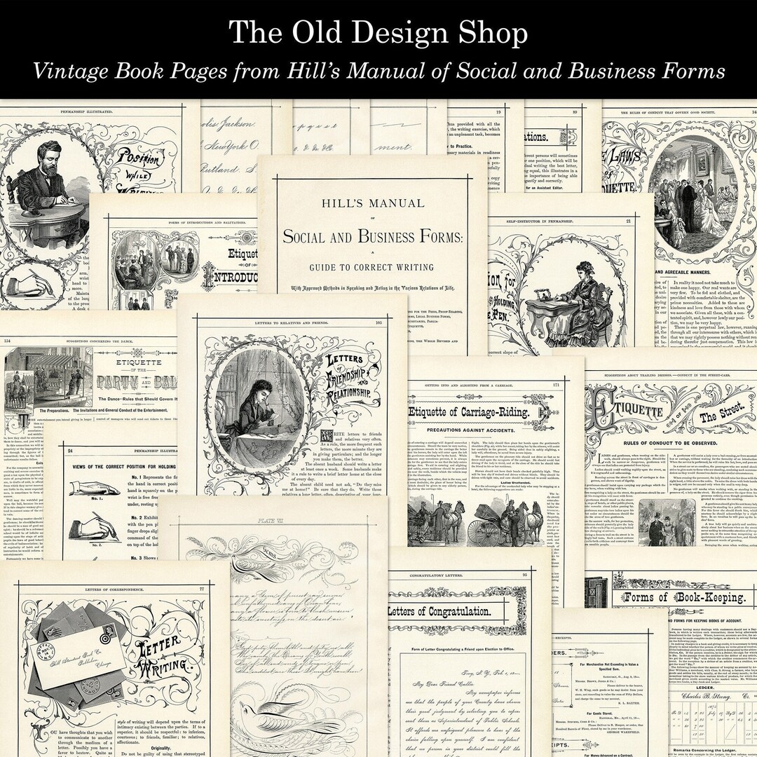Printable Antique Book Pages for Junk Journals Cardmaking Supply ...