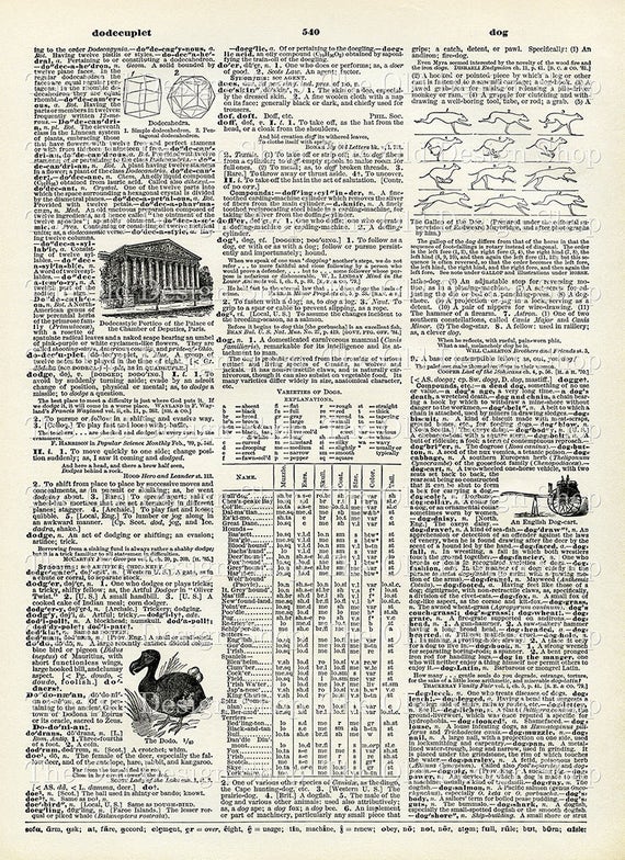 Printable Dictionary Pages