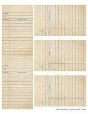 Vintage Library Due Date Cards, Printable Digital Download, Stamped ...