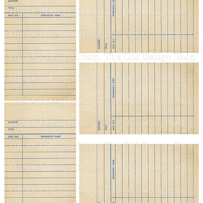 Library Cards Vintage - Etsy