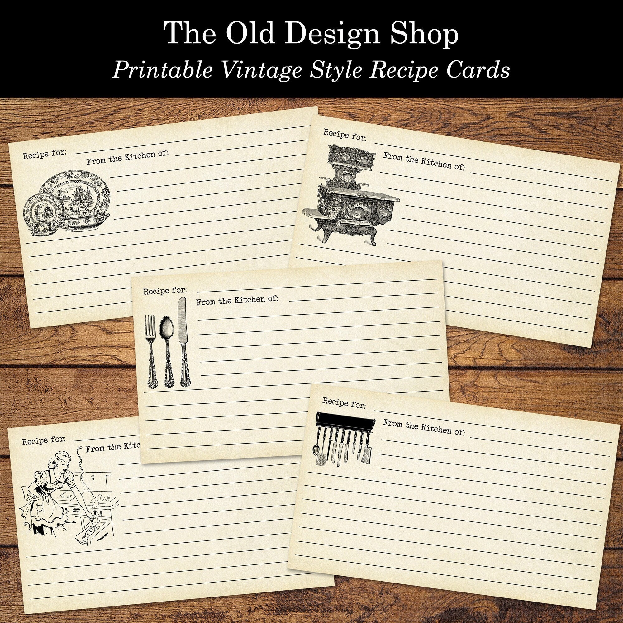 Printable Recipe Cards With Purchase Patterns