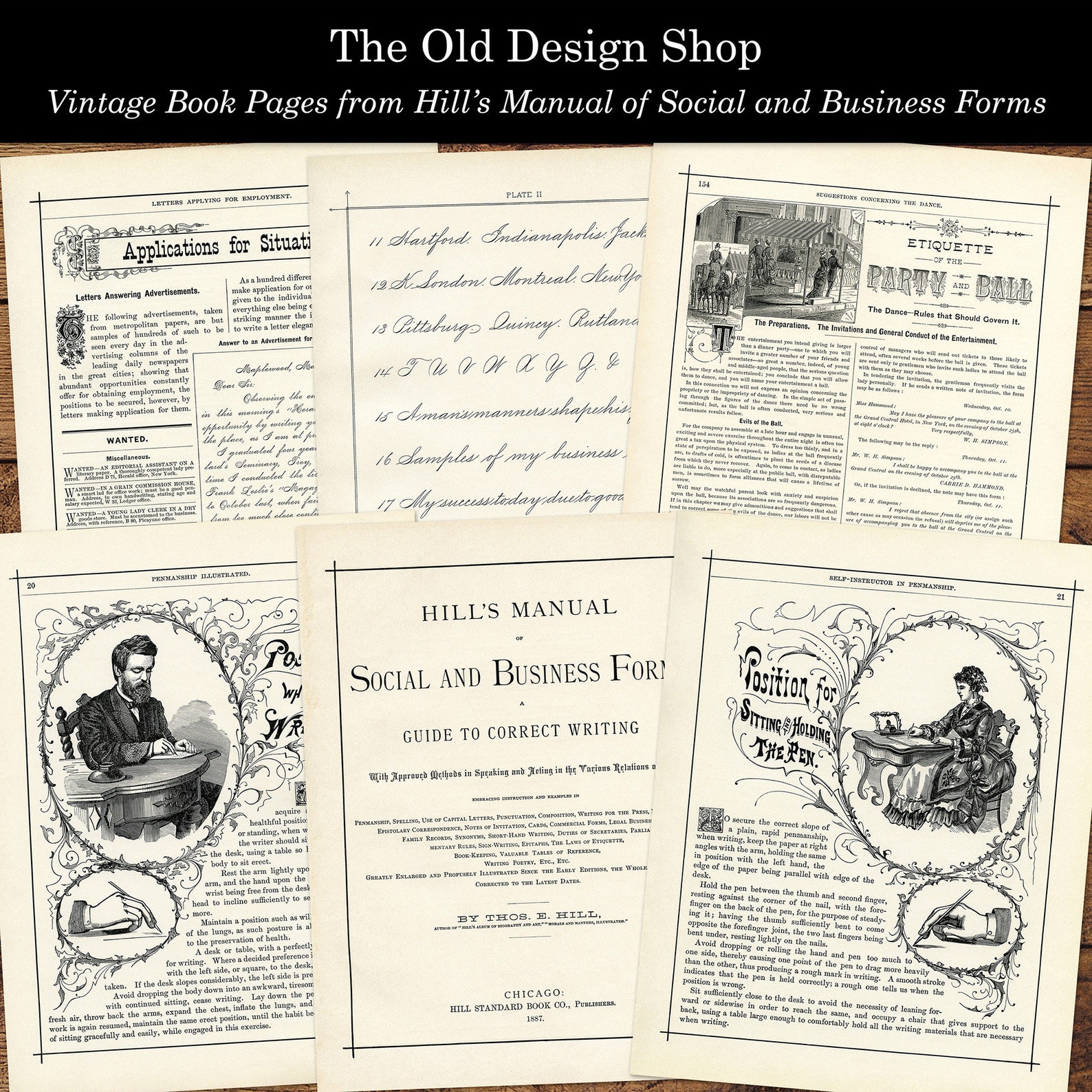 Printable Antique Book Pages From Hills Manual of Social and - Etsy Canada