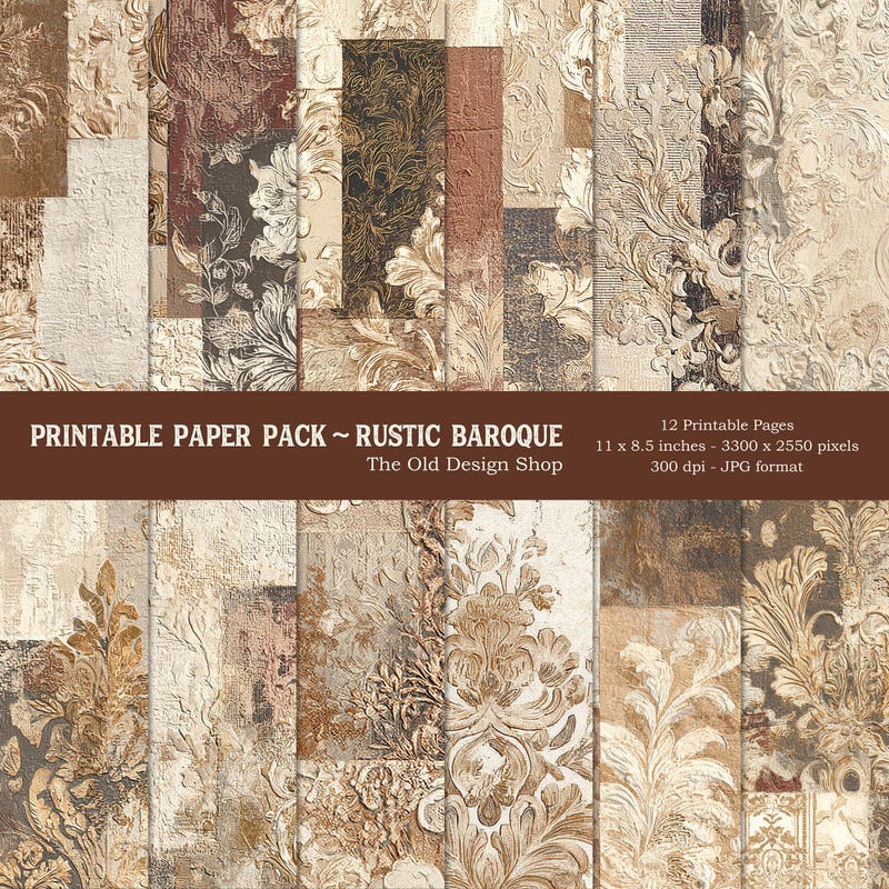 Baroque Clip Art Pack - Etsy