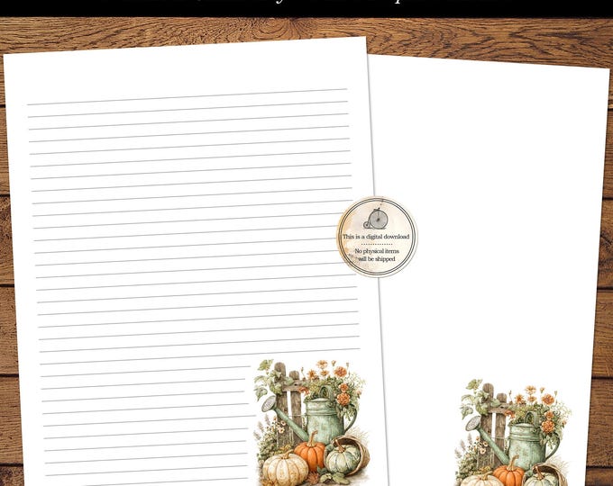 Printable Autumn Stationery, Letter Writing Paper, Fall Stationary Note ...