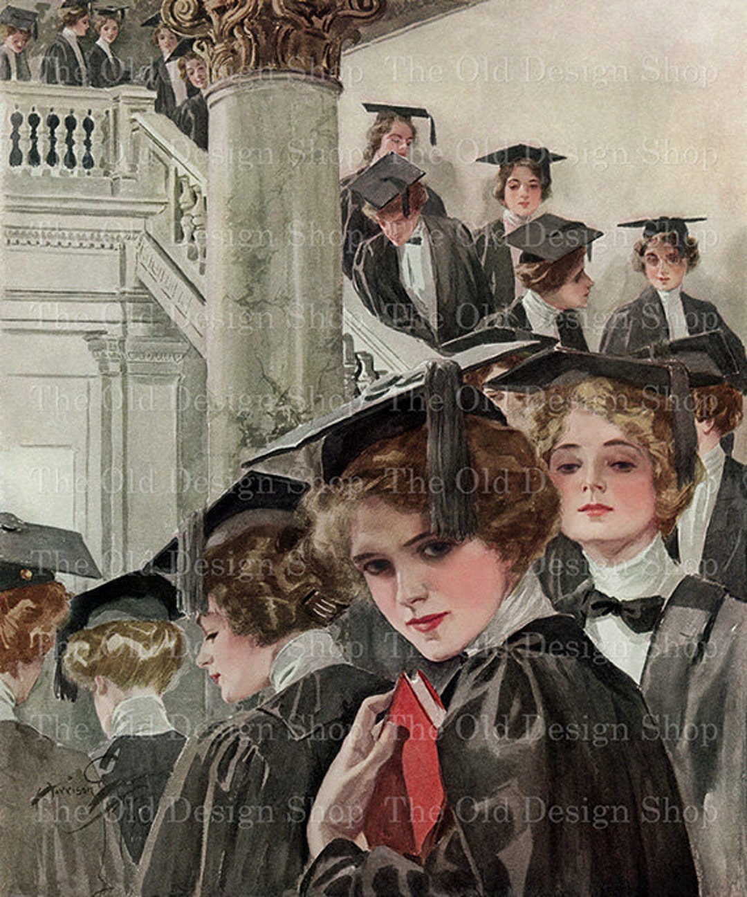 Harrison Fisher Graduation Printable Vintage Grad Graphics for ...