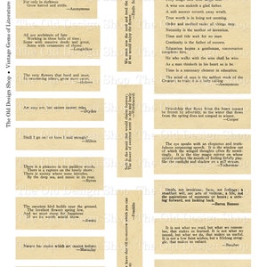Gems of Literature Vintage Quotes and Mottos by Famous Authors ...