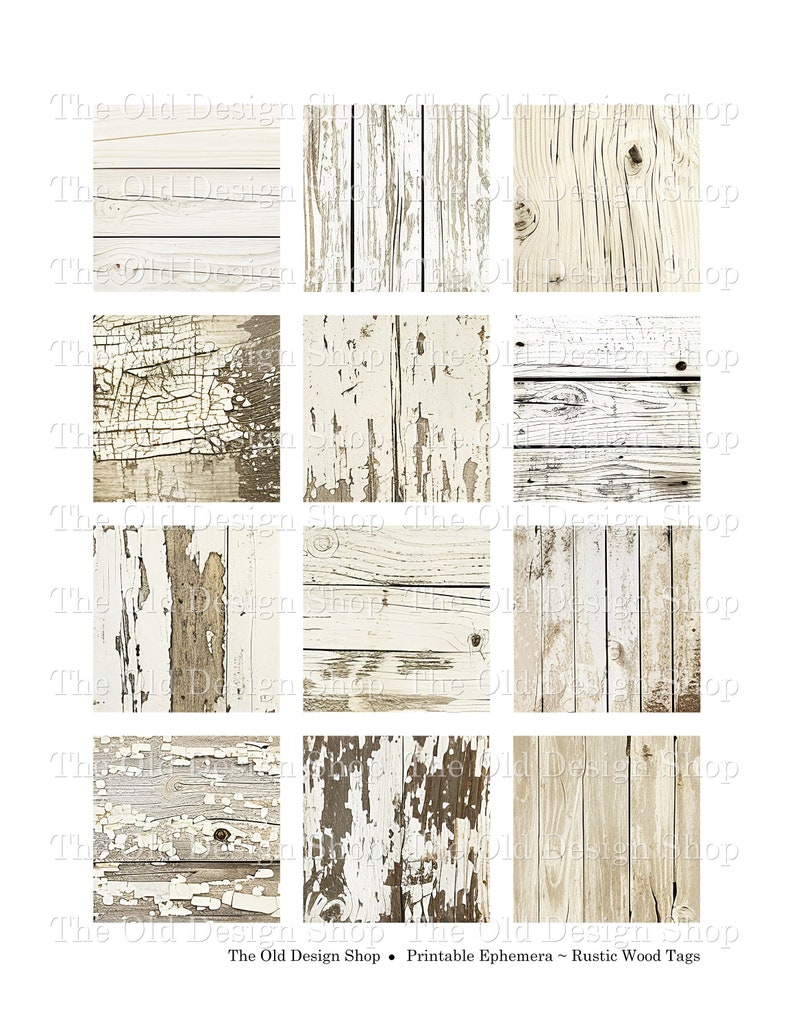 Rustic Wooden Tags Printable Wood Tag Set Junk Journal Supply ...