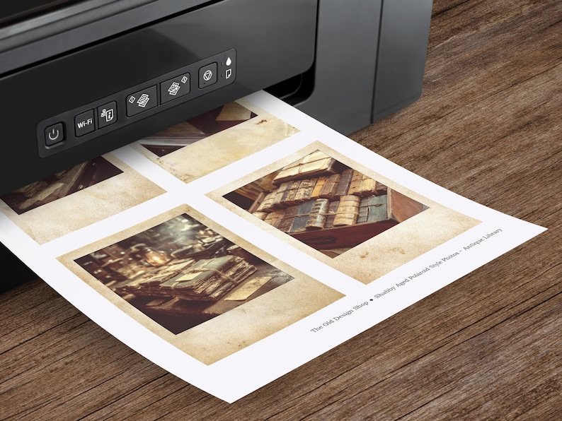 Antique Library Treasures Printable Shabby Vintage Archives Book and ...