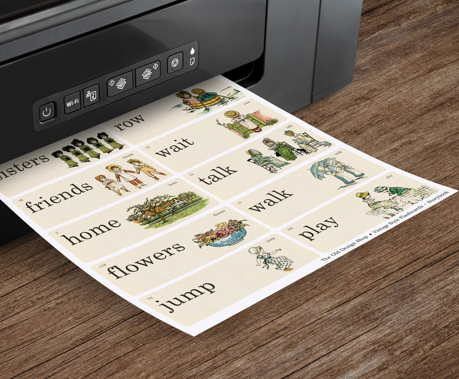 Storybook Flashcards Printable Junk Journal Ephemera Cardmaking Supply ...