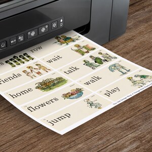 Storybook Flashcards Printable Junk Journal Ephemera Cardmaking Supply ...