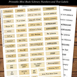 Printable Library Labels Book Lovers Junk Journal Ephemera Vintage ...