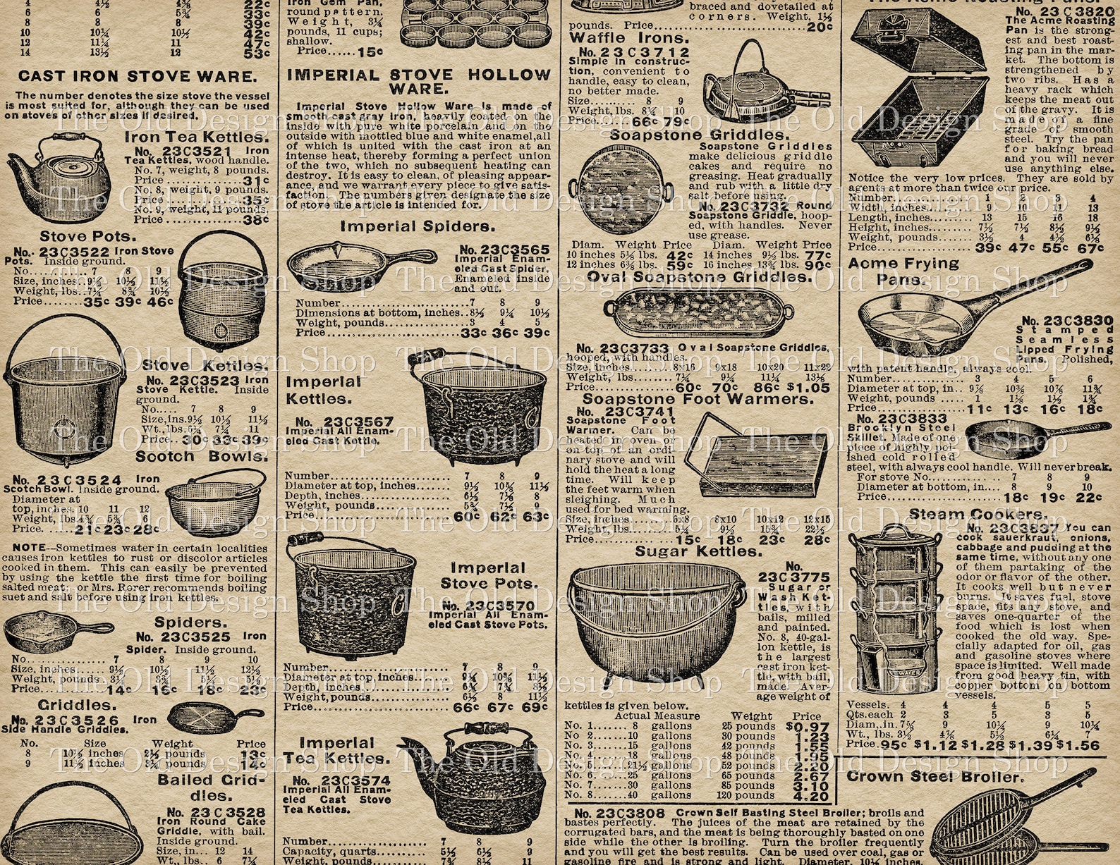 Printable Catalog Pages Vintage Journal Signatures Paper Pack ...