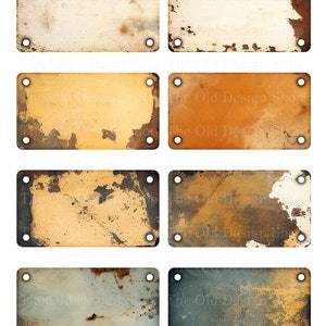 Industrial Grunge Tag Set Printable Ephemera Shabby Grunge Tags Junk ...