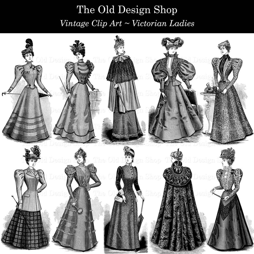 Vintage Lady Clipart for Cardmaking Junk Journals Printable Vintage ...