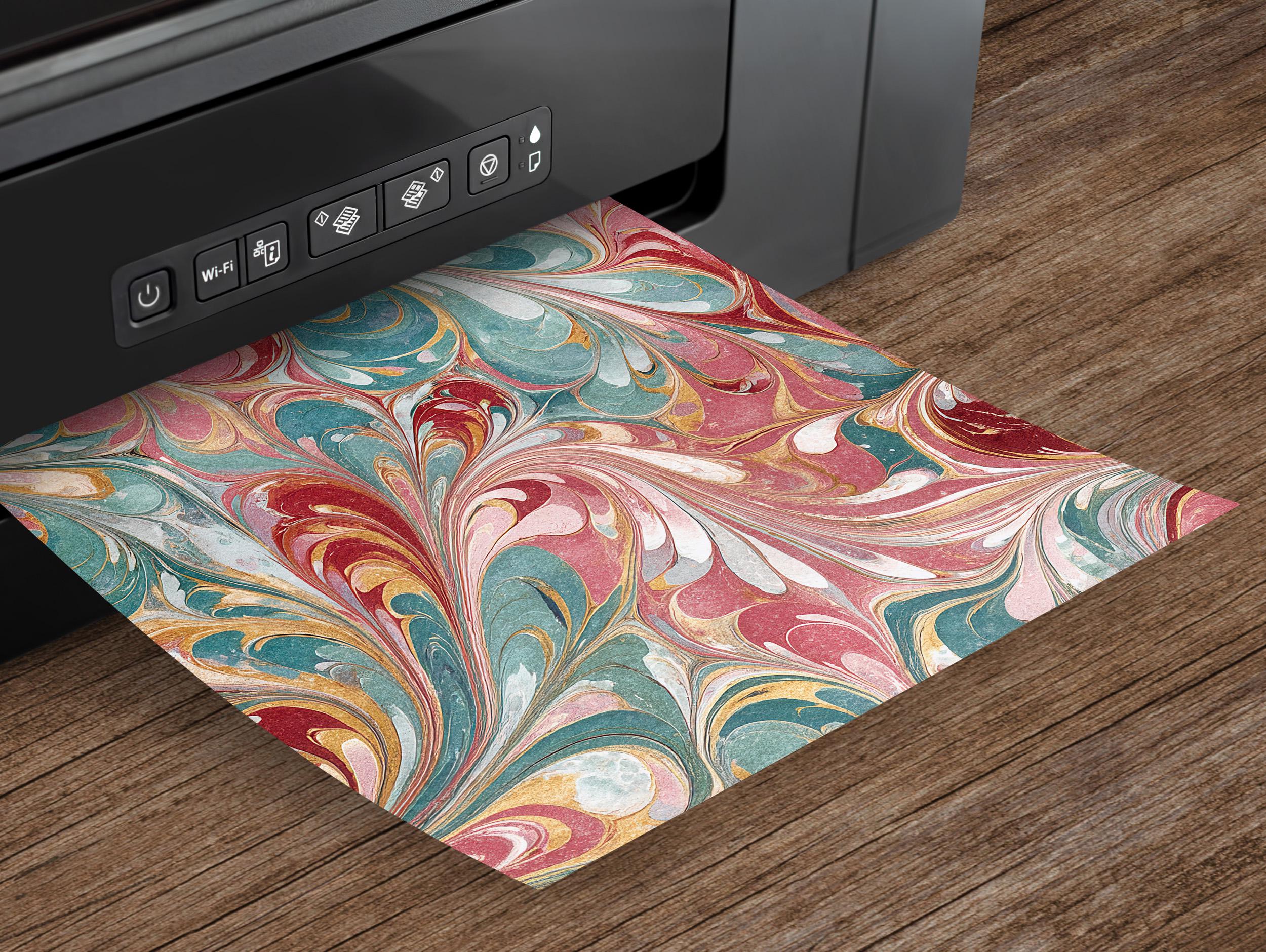 Marbled Endpapers Vintage Inspired Endpaper Paper Pack 12 Printable ...