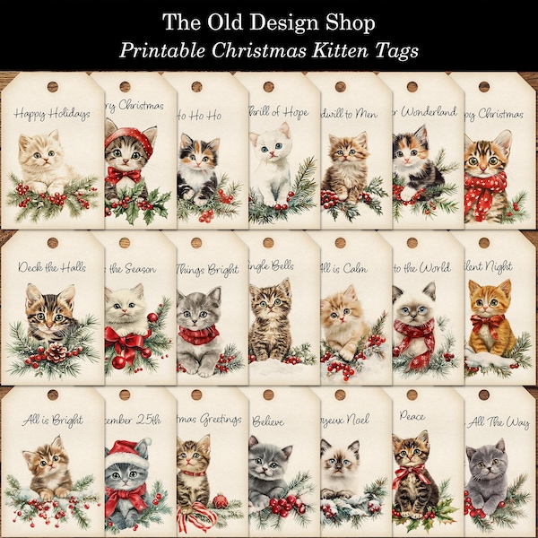 Christmas Kitten - Etsy