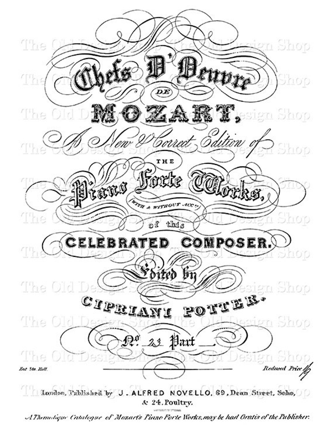 Mozart Original Sheet Music