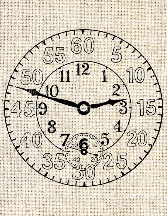 Antique Clock Face Clip Art
