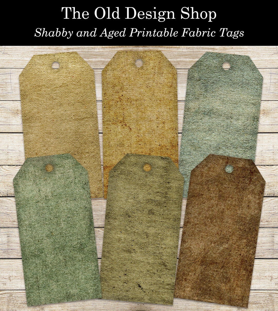 Tag Fabric Printable Clipart Tags Ephemera for Junk Journals Cardmaking ...