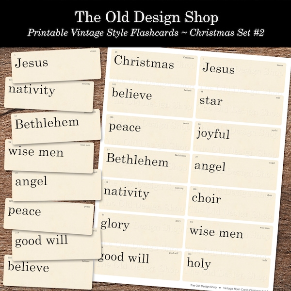Christmas Flashcard - Etsy